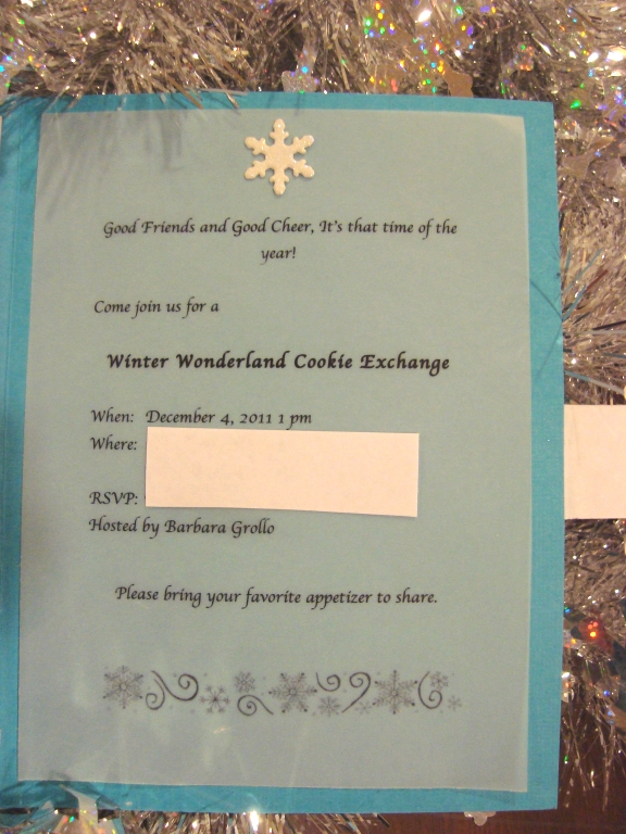 Barb Grollo's Cookie Exchange Invitation