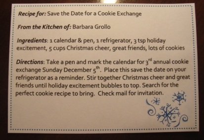 Cookie Exchange Save the Date Ideas